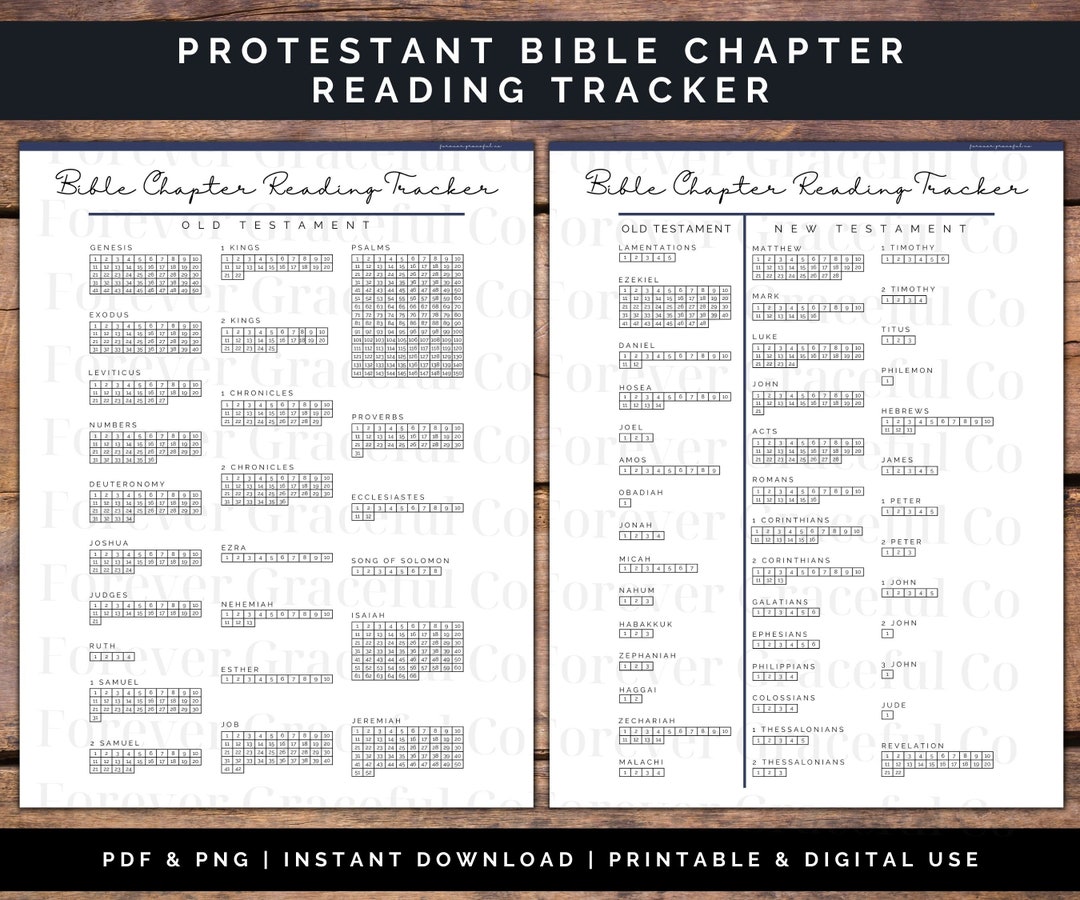 Buy Protestant Bible Chapter Tracker Online in India - Etsy