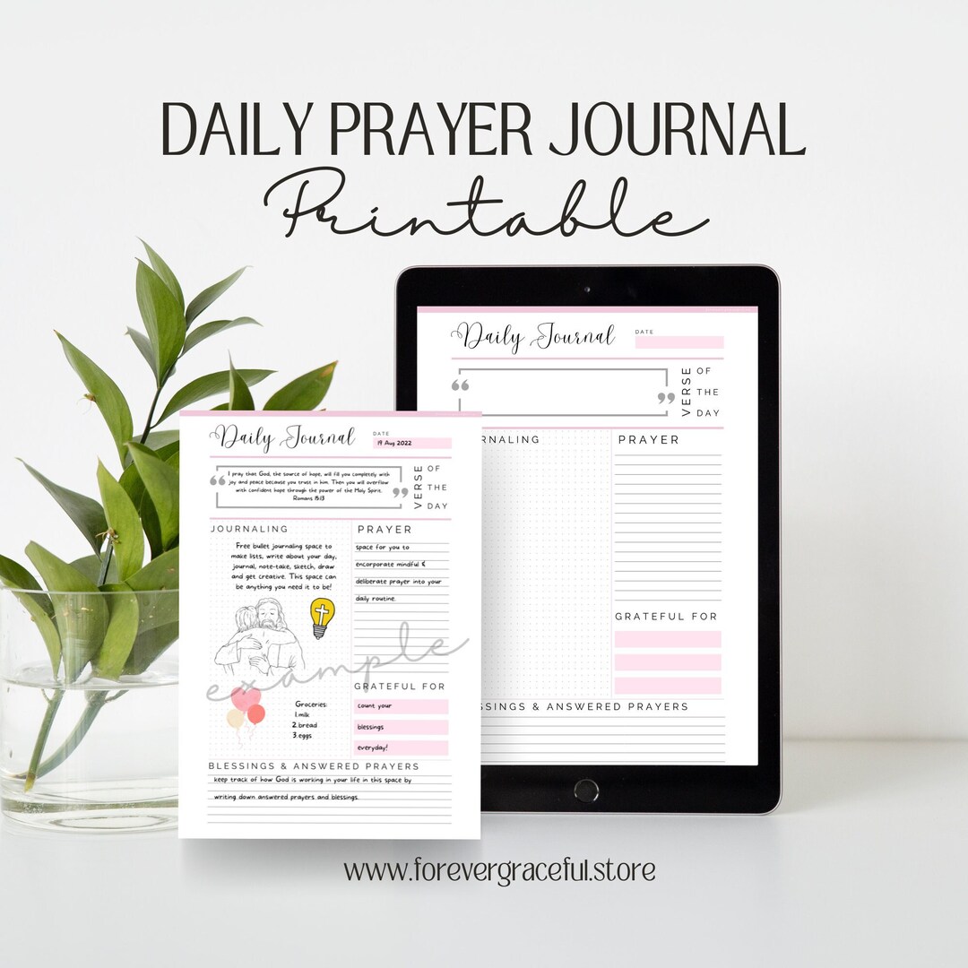 Daily Prayer Journal Printable Template - Etsy