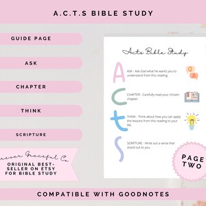ACTS Bible Study Printable Template - Etsy