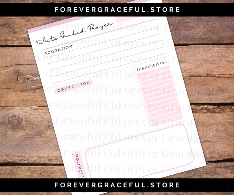 ACTS Guided Prayer Printable Template - Etsy