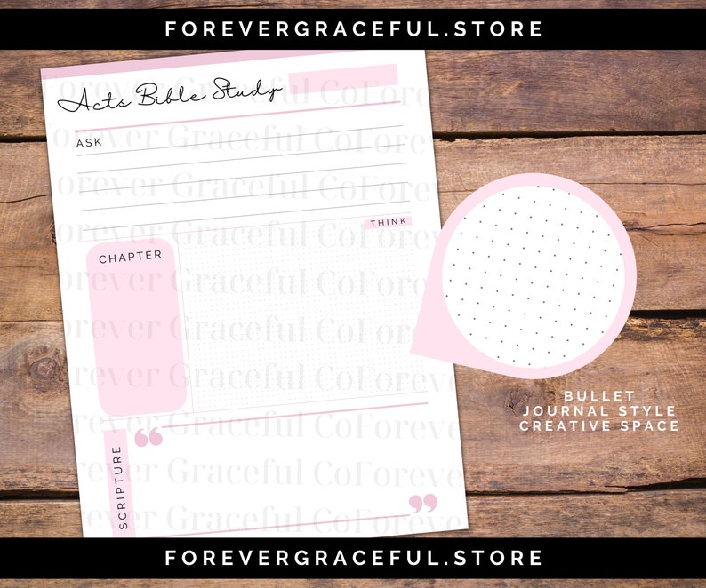 ACTS Bible Study Printable Template - Etsy Australia
