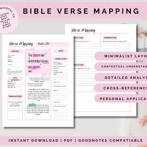 Bible Verse Mapping Printable Template - Etsy