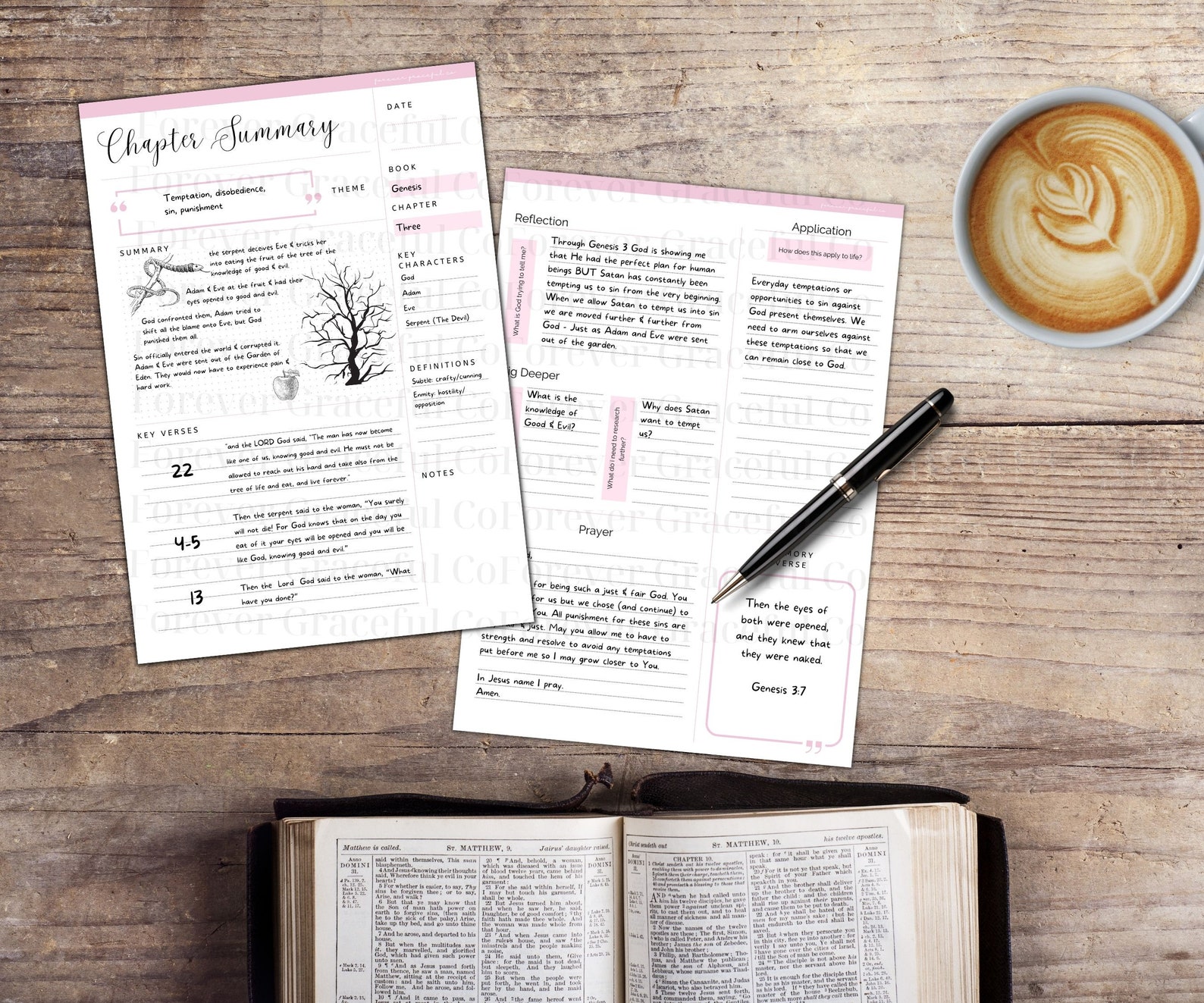 Bible Chapter Summary Printable Template - Etsy Canada
