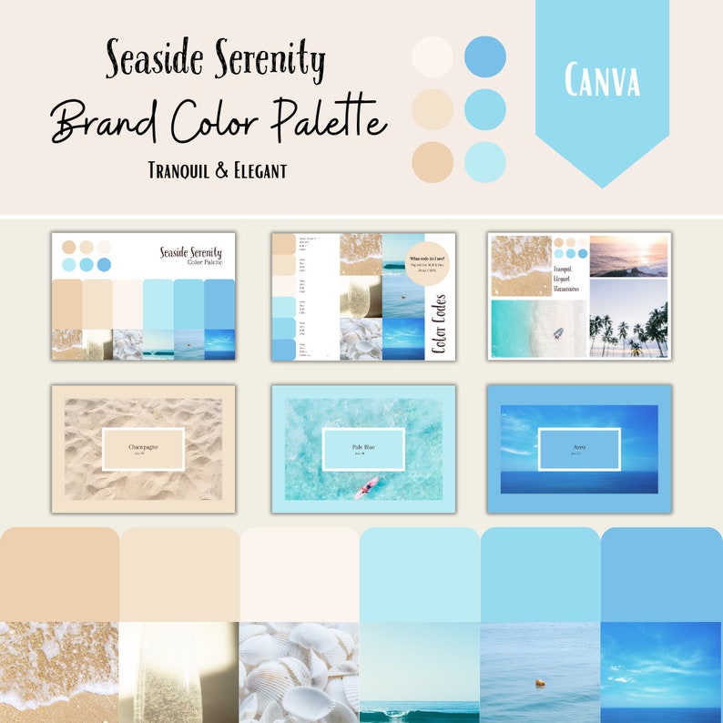 Seaside Serenity Color Palette - Etsy Canada