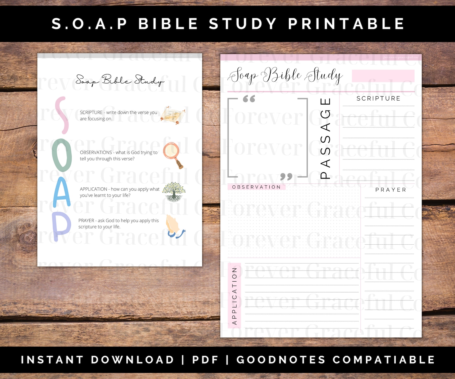 SOAP Bible Study Printable Template - Etsy