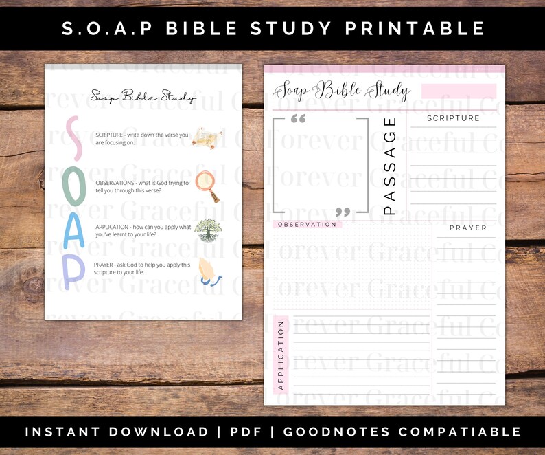 SOAP Bible Study Printable Template - Etsy