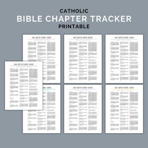 CATHOLIC Bible Chapter Tracker Printable Template - Etsy
