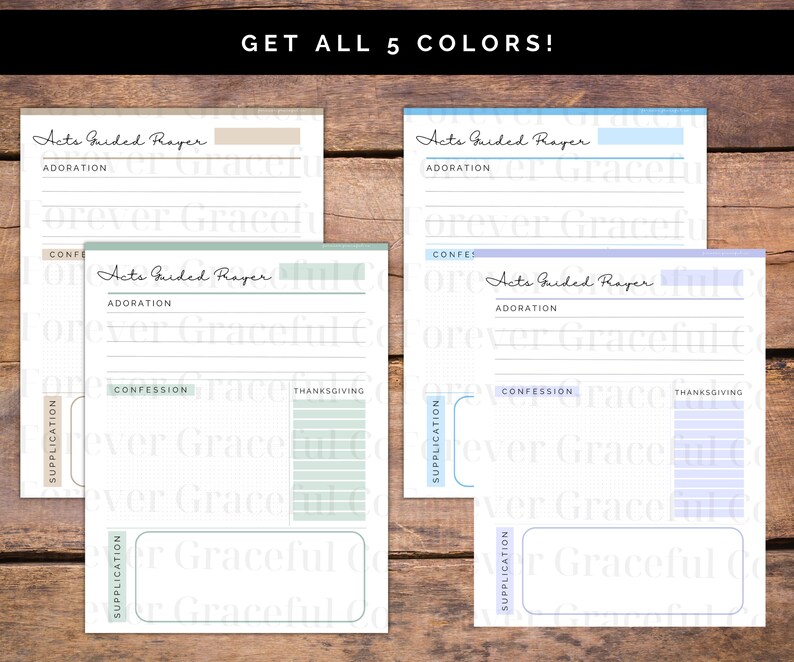 ACTS Guided Prayer Printable Template - Etsy
