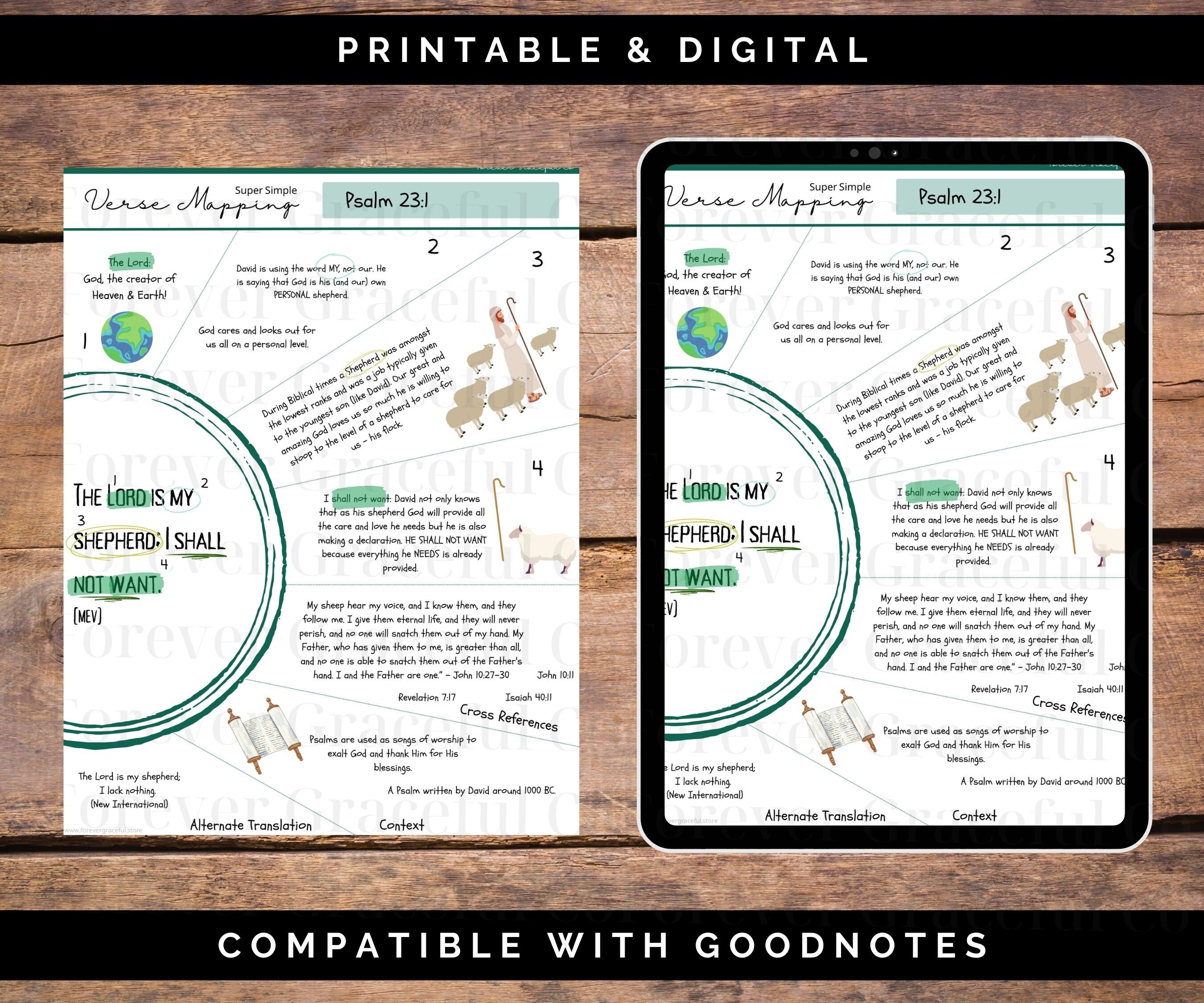 SUPER SIMPLE Bible Verse Mapping Printable Template - Etsy Canada