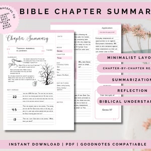 Bible Chapter Mapping Printable Template - Etsy