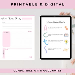 ACTS Bible Study Printable Template - Etsy