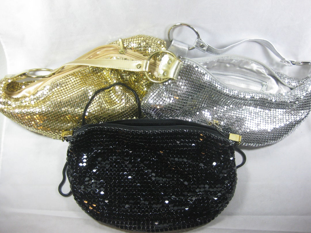 Three Super Cool Mesh Purses Silver, Gold and Black for All Occasions ...