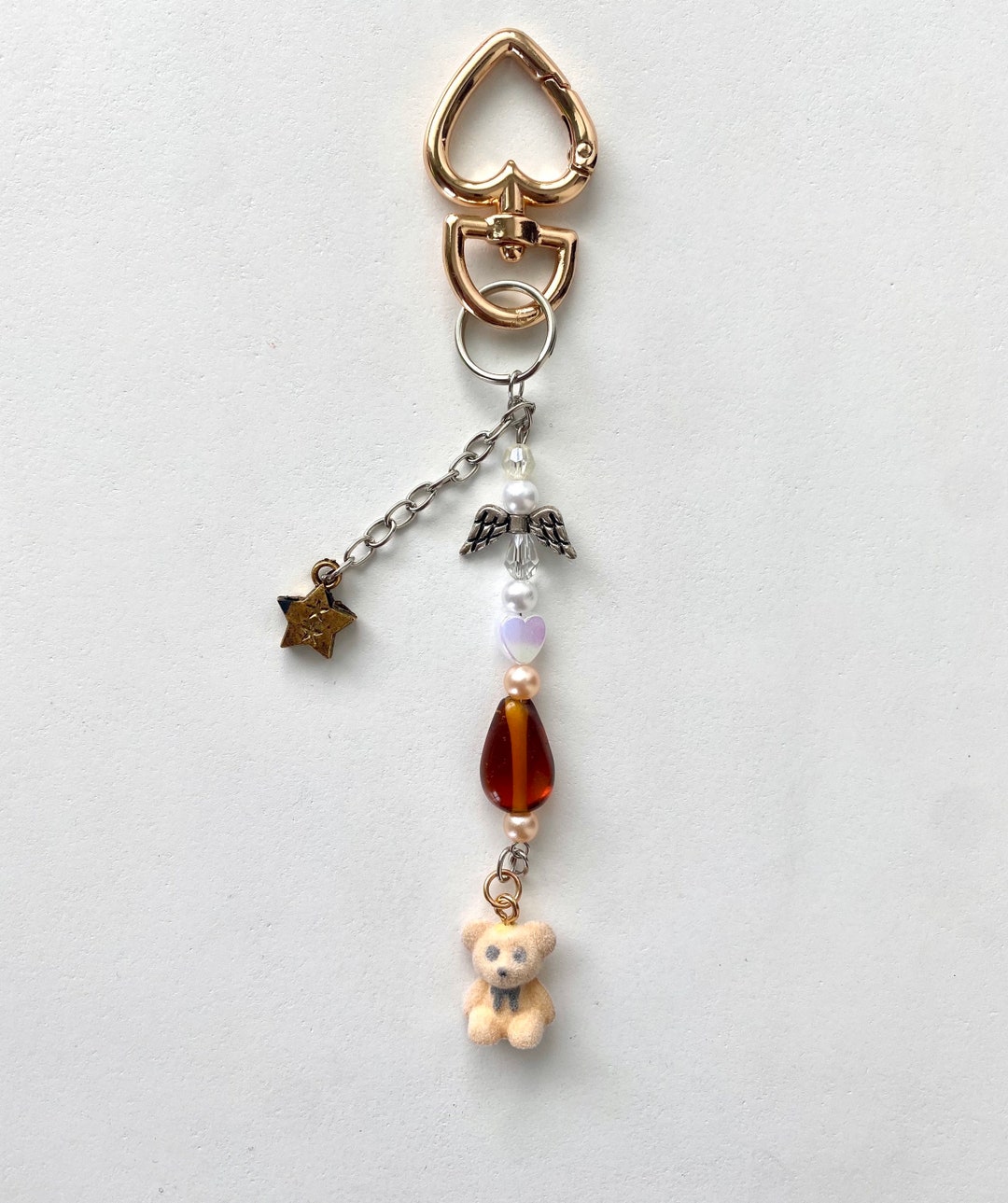 Teddy Bear Keychain - Etsy