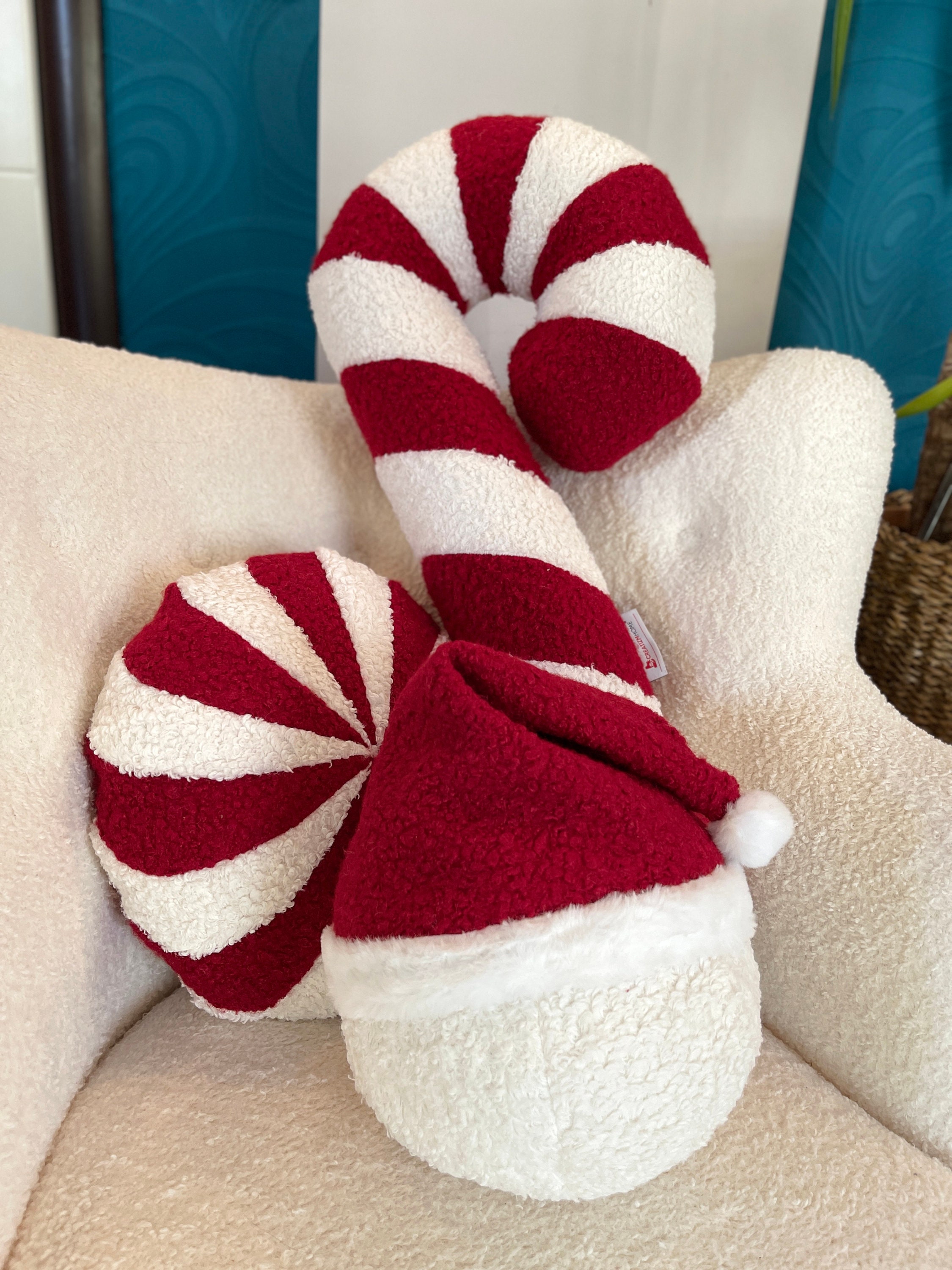 Christmas Santa Claus Pillow, Decorative Throw Pillow,soft Teddy Pillow ...