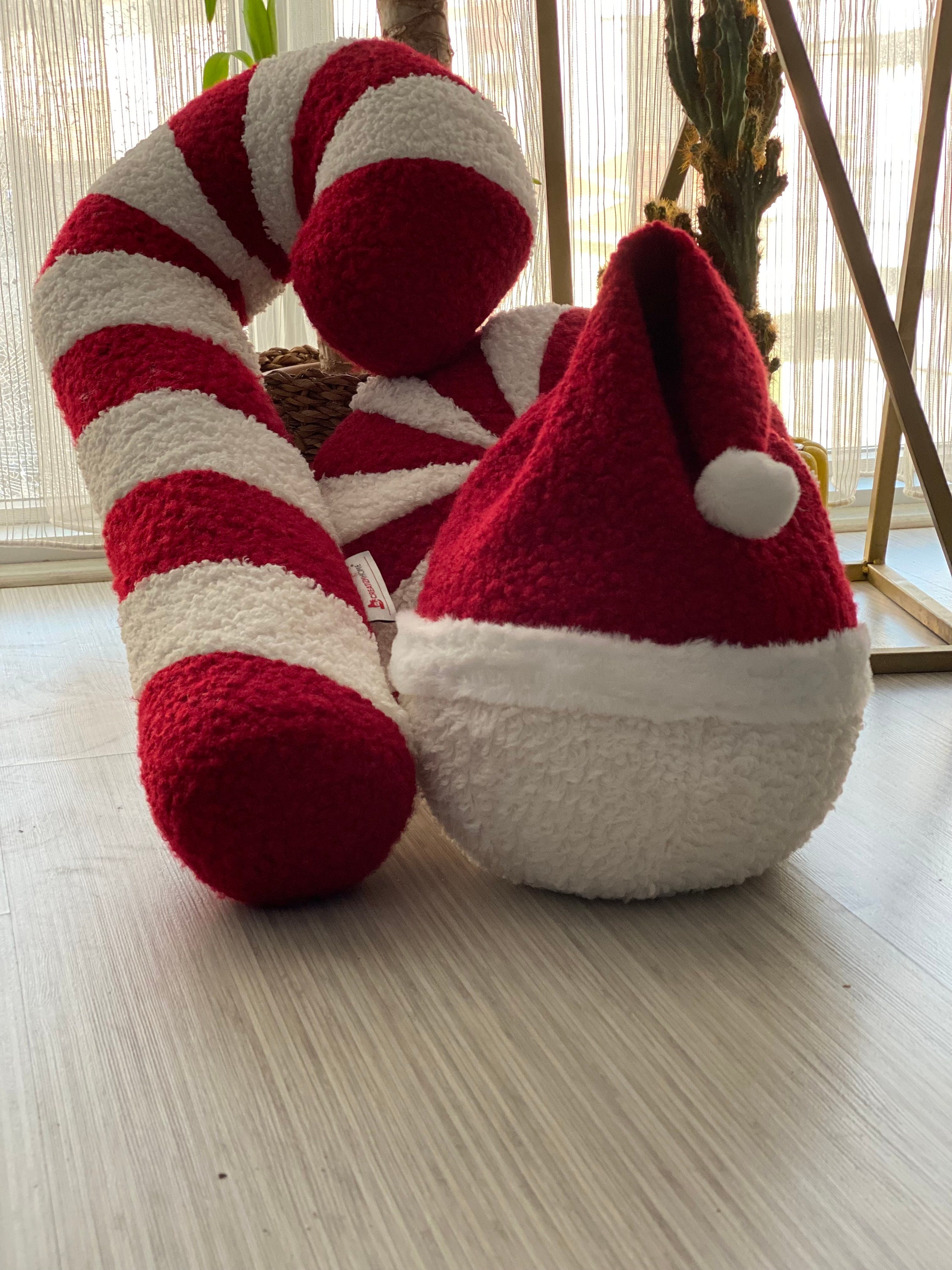 Christmas Santa Claus Pillow, Decorative Throw Pillow,soft Teddy Pillow ...