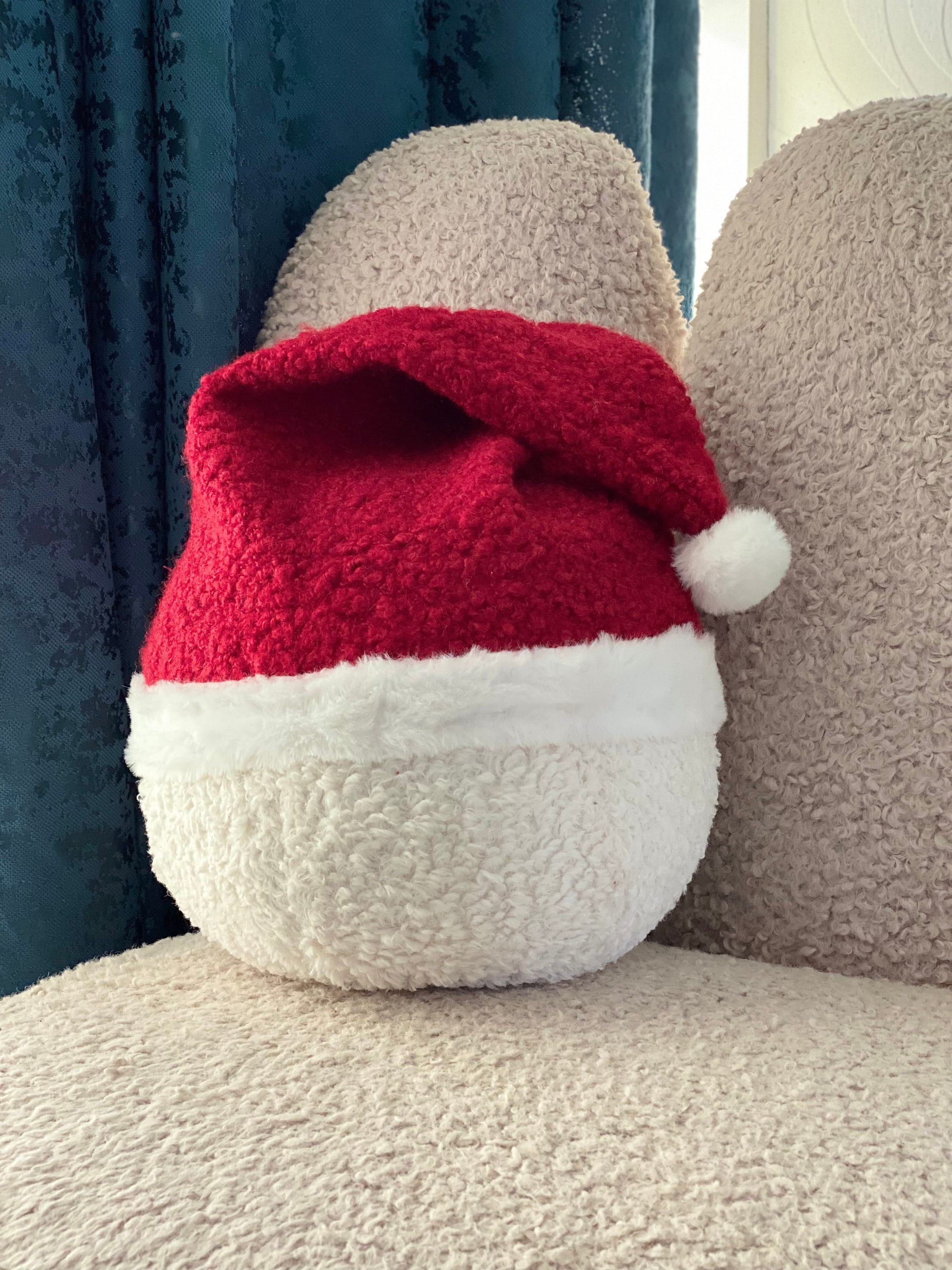 Christmas Santa Claus Pillow, Decorative Throw Pillow,soft Teddy Pillow ...