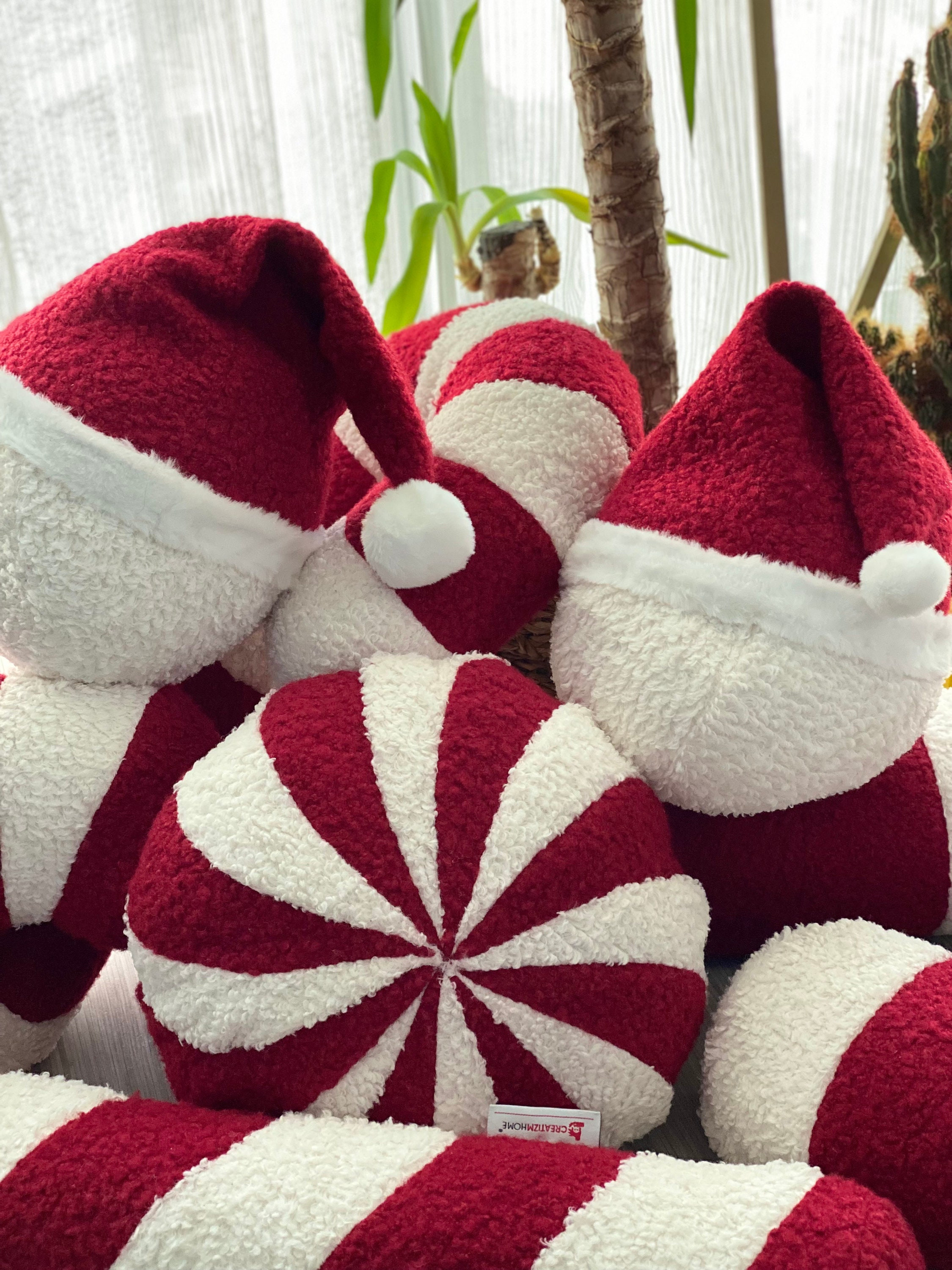 Christmas Santa Claus Pillow, Decorative Throw Pillow,soft Teddy Pillow ...