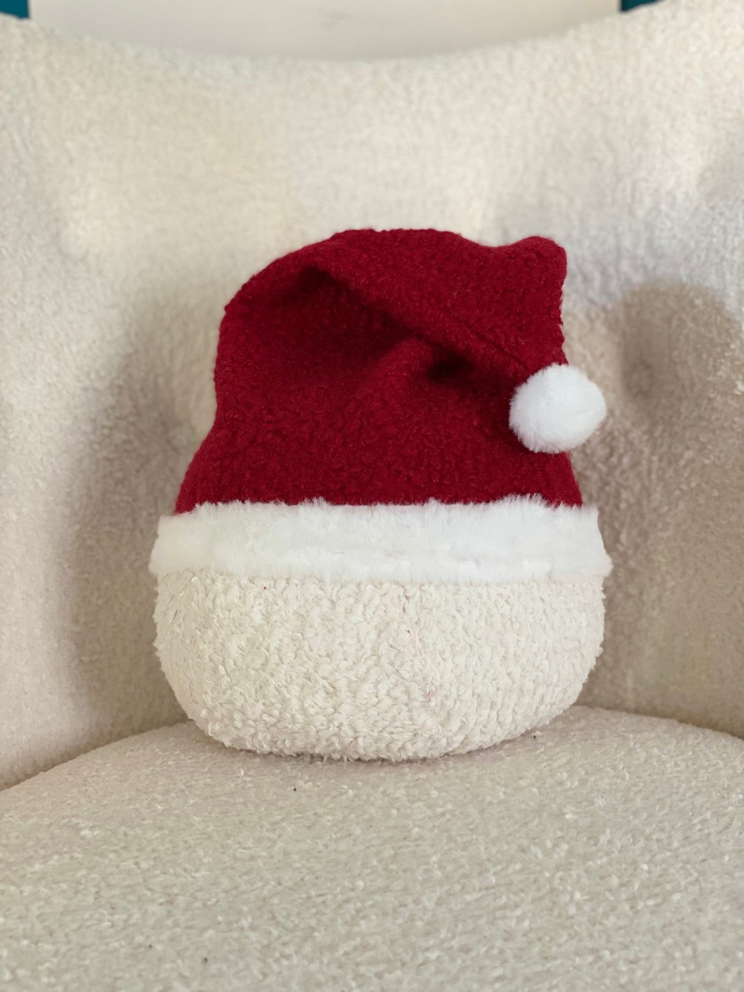 Christmas Santa Claus Pillow, Decorative Throw Pillow,soft Teddy Pillow ...