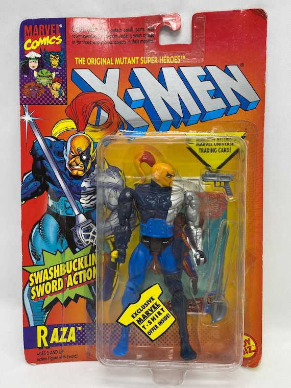 Vintage Marvel X-men Raza Action Figure With Trading Card 1994 - Etsy
