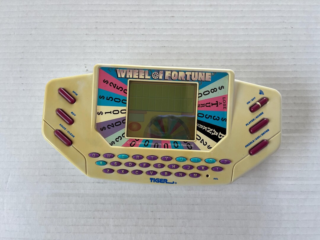 Vintage 1995 Tiger Electronics Wheel of Fortune Hand Held Game - Etsy