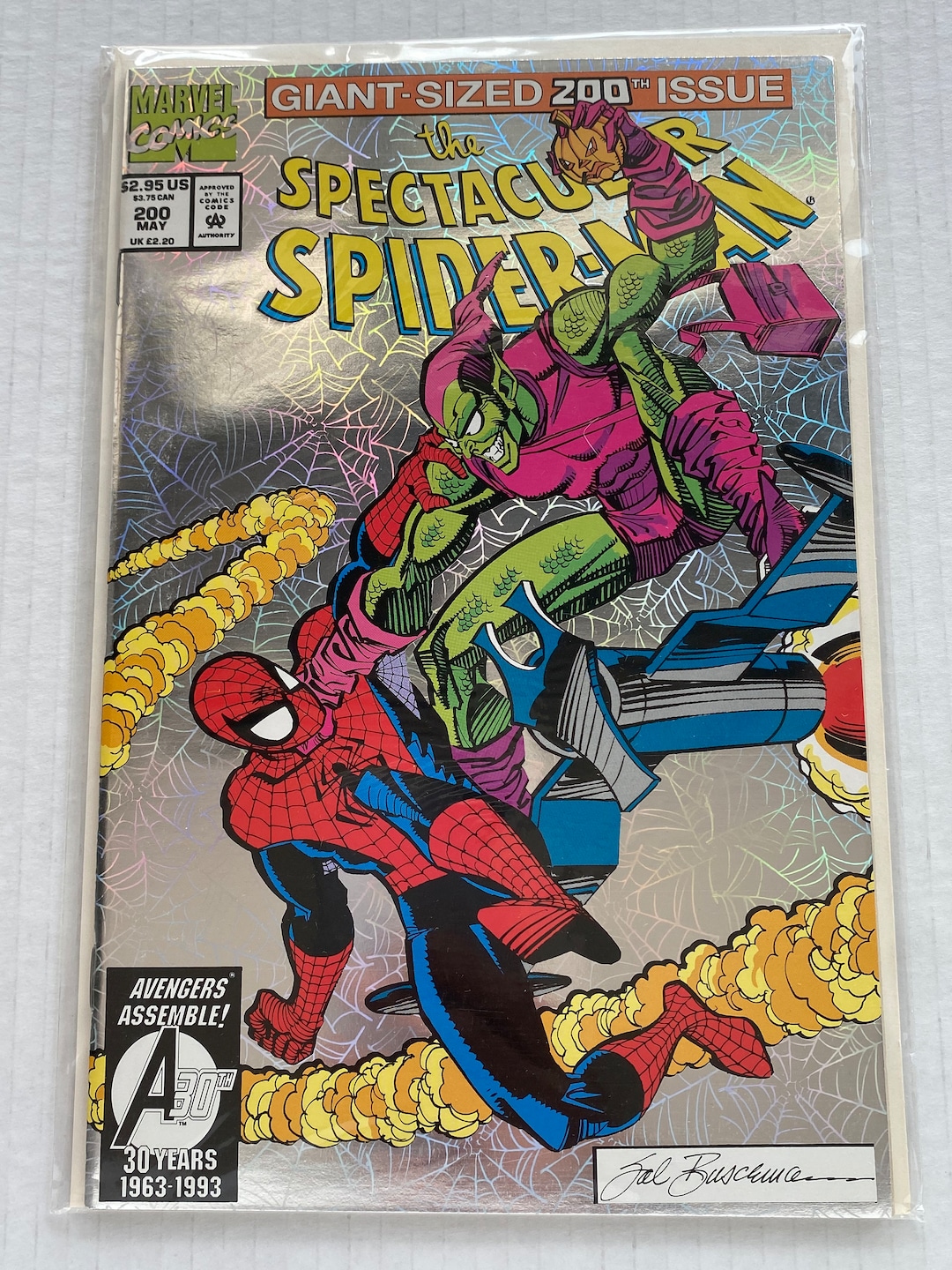 The Spectacular Spider-man Giant Size 200th Issue Foil Marvel Comic ...