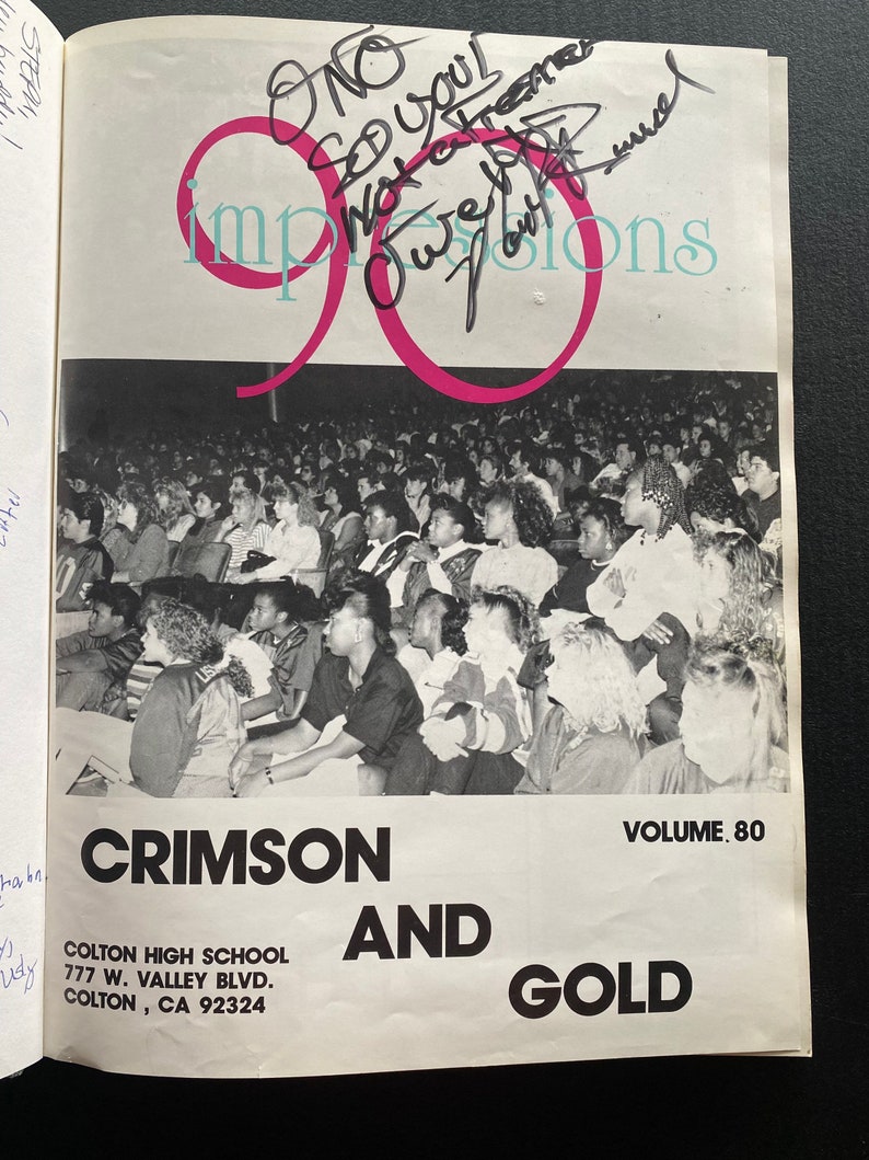 Colton High School 1990 Yearbook Impressions California - Etsy