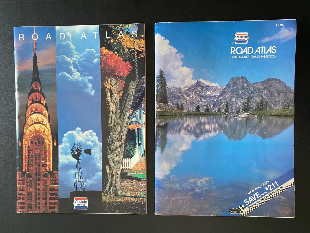 Allstate Road Atlas US Canada Mexico 1988 & 1993 - Etsy