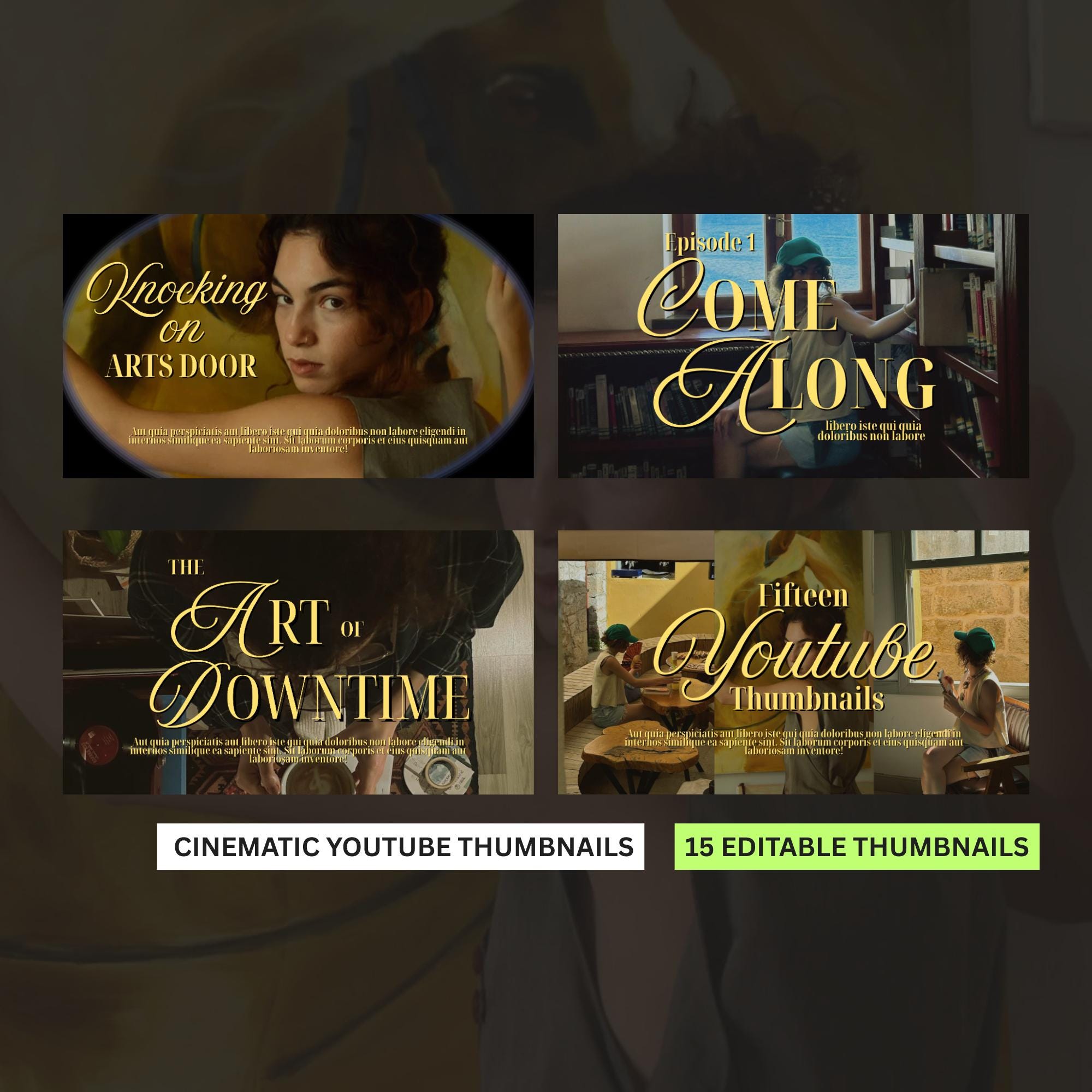 15 Cinematic Youtube Thumbnails Canva Templates, Editable Youtube Video ...