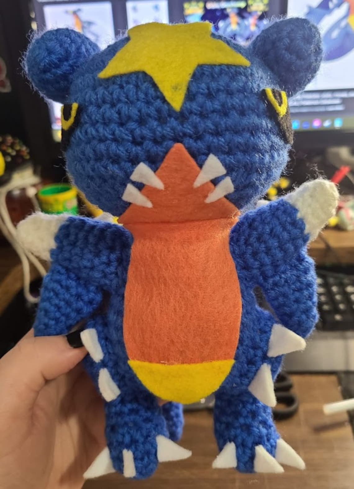 Crochet Garchomp Pattern - Etsy