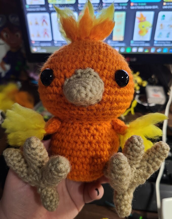 Crochet Torchic Plush - Etsy