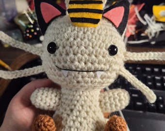 Pattern for Crochet Pokemon Meowth Inspired Character Hat - Etsy