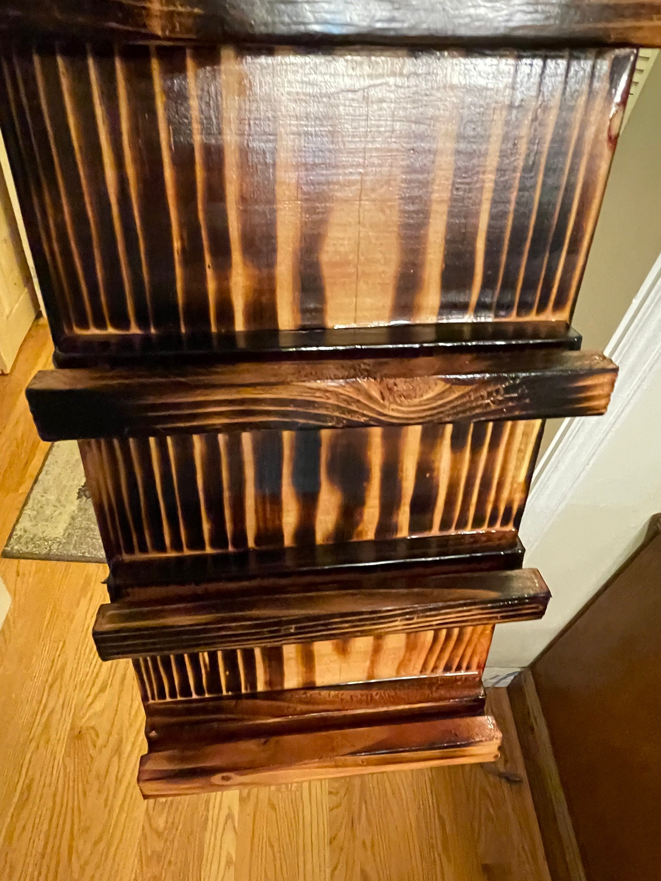 Farmhouse, Rustic, Burnt Custom Wooden Wall Hanging Card Holder for ...