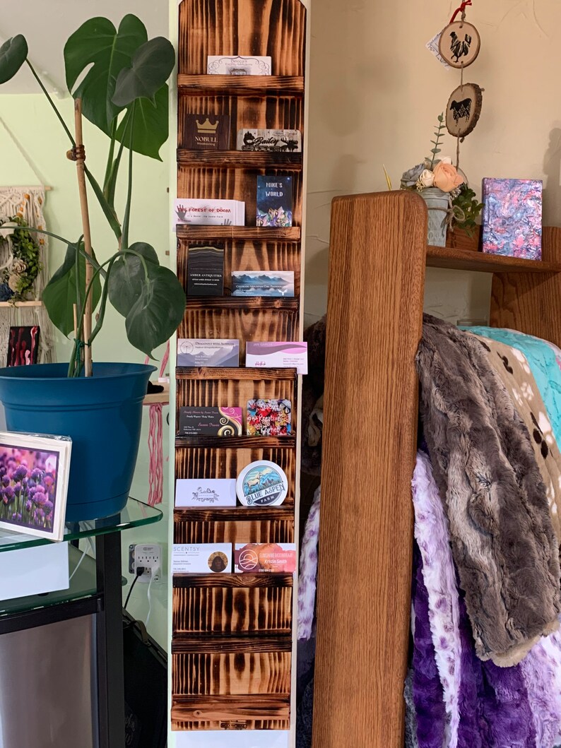 Farmhouse, Rustic, Burnt Custom Wooden Wall Hanging Card Holder for ...