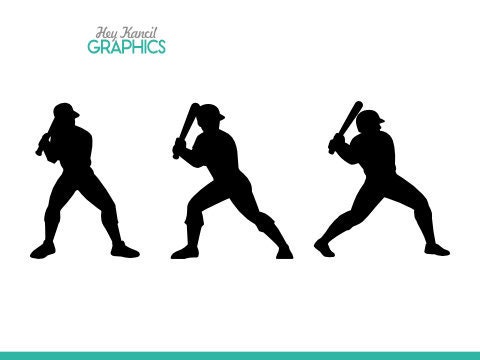 Baseball Player Svg, Baseball Player Silhouette Svg, Baseball Game Svg ...