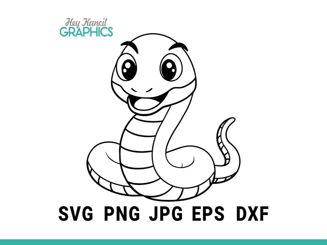 Snake Svg, Cute Snake Svg, Baby Snake Svg, Funny Snake, Clipart, Wild ...