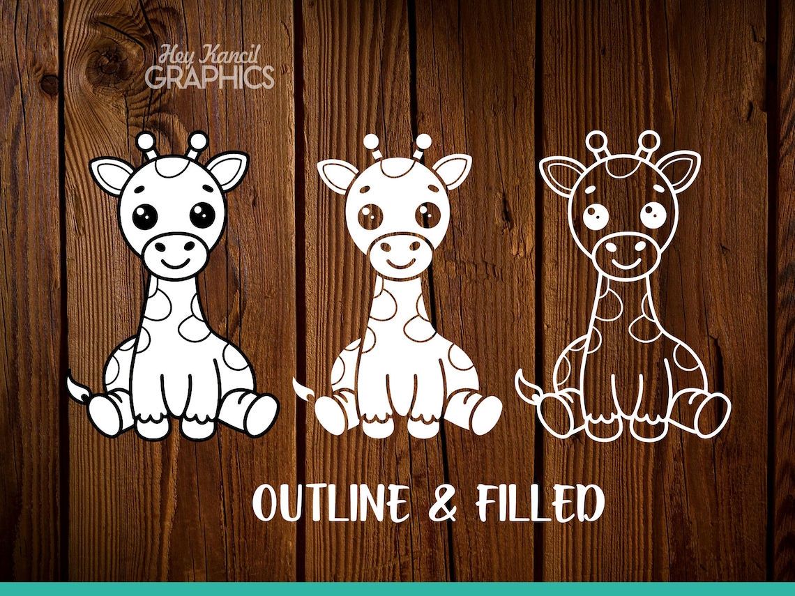 Giraffe SVG, Baby Giraffe SVG, Cute Baby Giraffe, Kids Svg, Jungle ...
