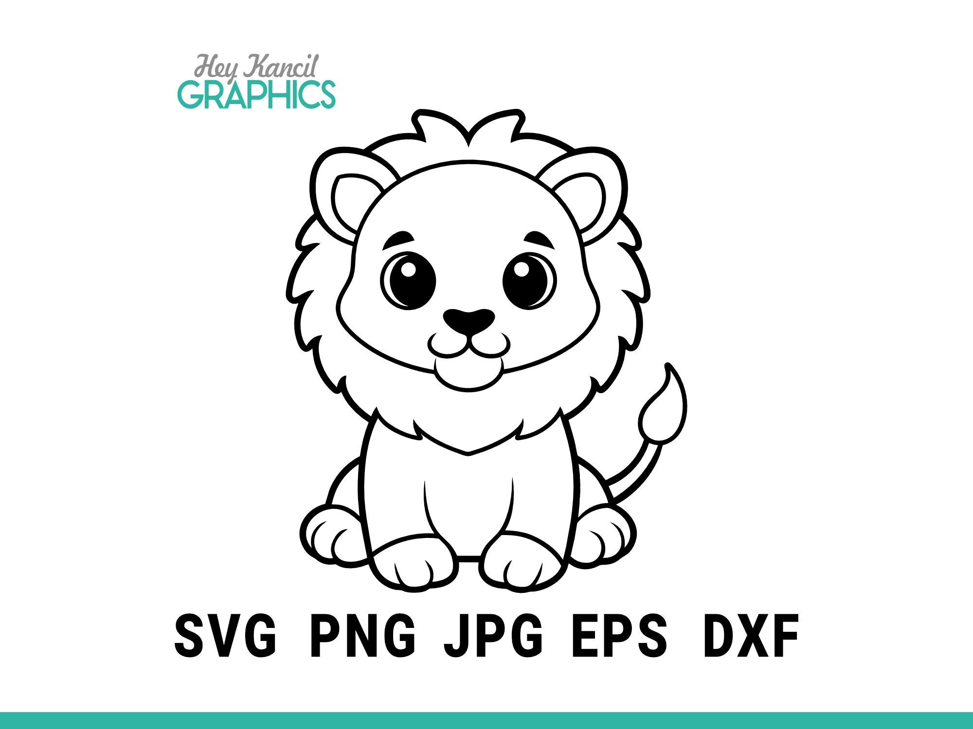 Baby Lion Svg, Baby Lion Cut File, Cute Baby Lion Svg, Cute Lion Svg ...