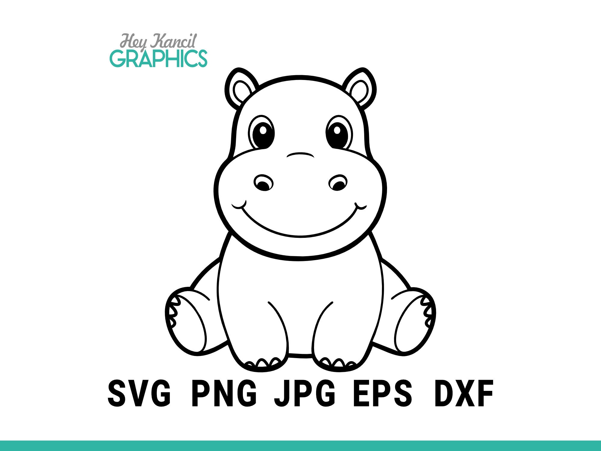 Hippo Svg, Cute Hippo Svg, Hippopotamus Svg, Baby Hippo Svg, Svg Files ...