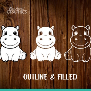 Hippo Svg, Cute Hippo Svg, Hippopotamus Svg, Baby Hippo Svg, Svg Files ...