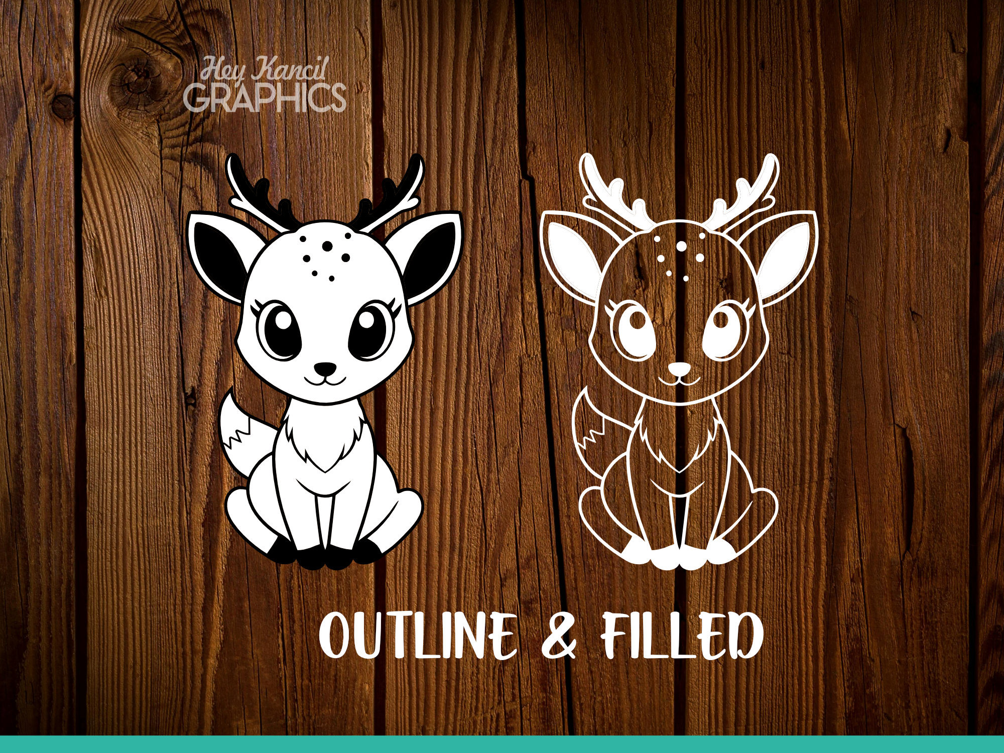 Cute Deer SVG, Deer Svg, Cute Baby Deer Svg, Deer Clipart, Woodland ...