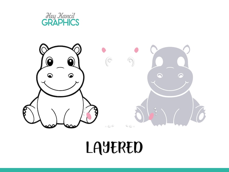 Hippo Svg, Cute Hippo Svg, Hippopotamus Svg, Baby Hippo Svg, Svg Files ...