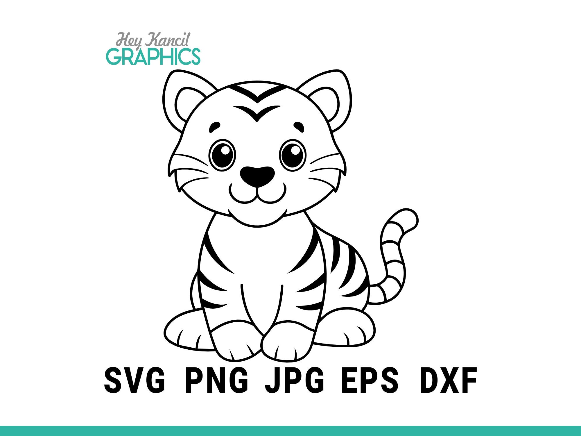 Baby Tiger Svg, Tiger Svg, Baby Tiger Clipart, Cut File, Layered, Svg ...