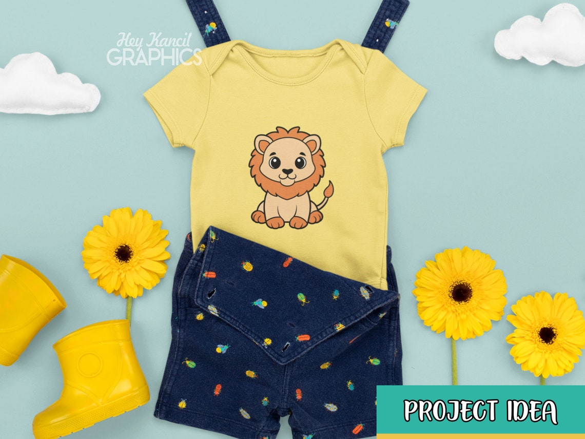 Baby Lion Svg, Baby Lion Cut File, Cute Baby Lion Svg, Cute Lion Svg ...