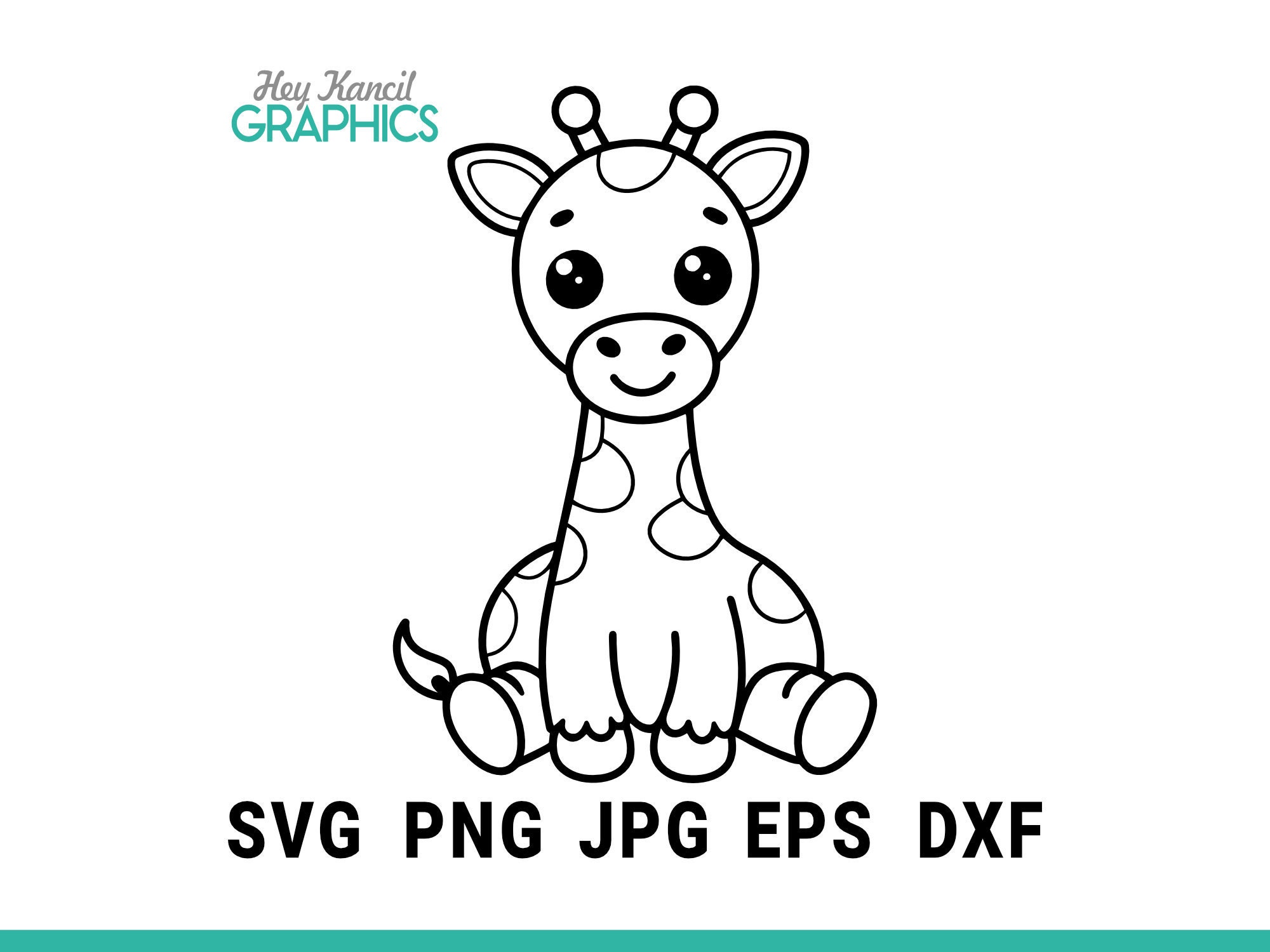 Giraffe SVG, Baby Giraffe SVG, Cute Baby Giraffe, Kids Svg, Jungle ...