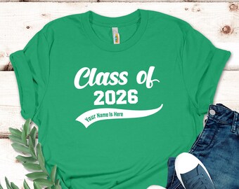 Graduation Class of Personalized T-shirt, Class of 2026, Graduation T ...