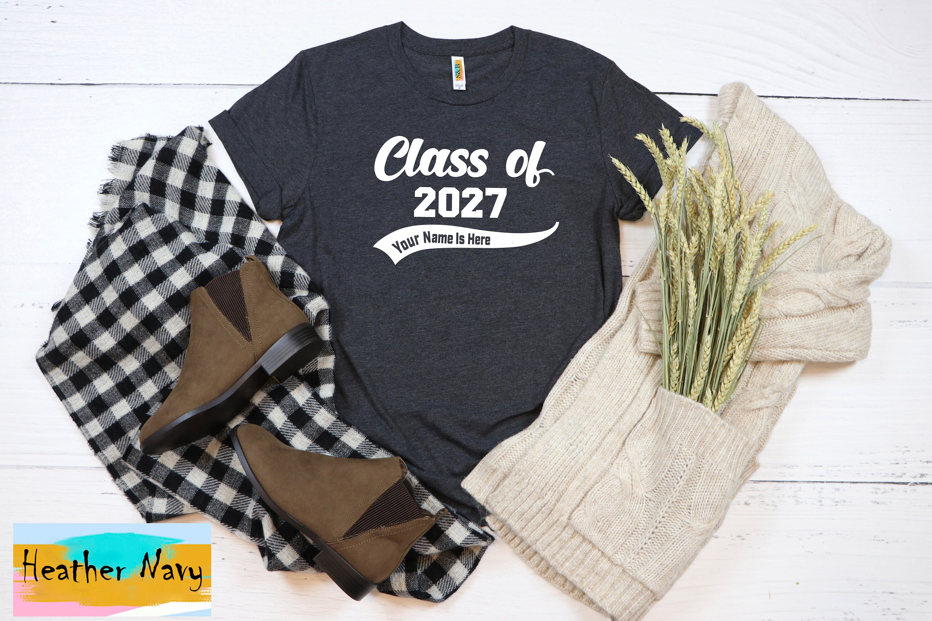 Graduation Class of Personalized T-shirt, Class of 2027, Unisex T ...