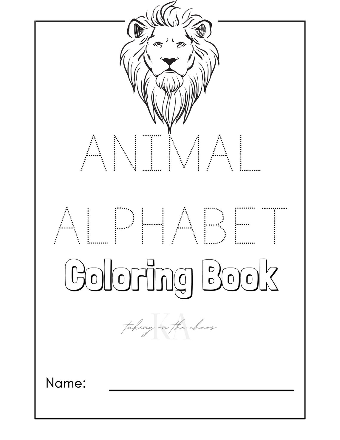Animal Alphabet Coloring Book - Etsy
