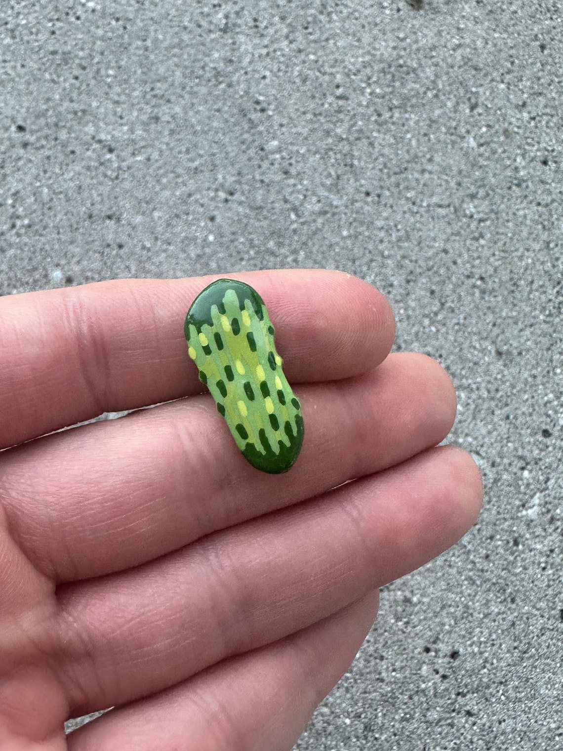 Handmade Polymer Clay Pickle Pin: Whimsical Lapel Brooch - Etsy