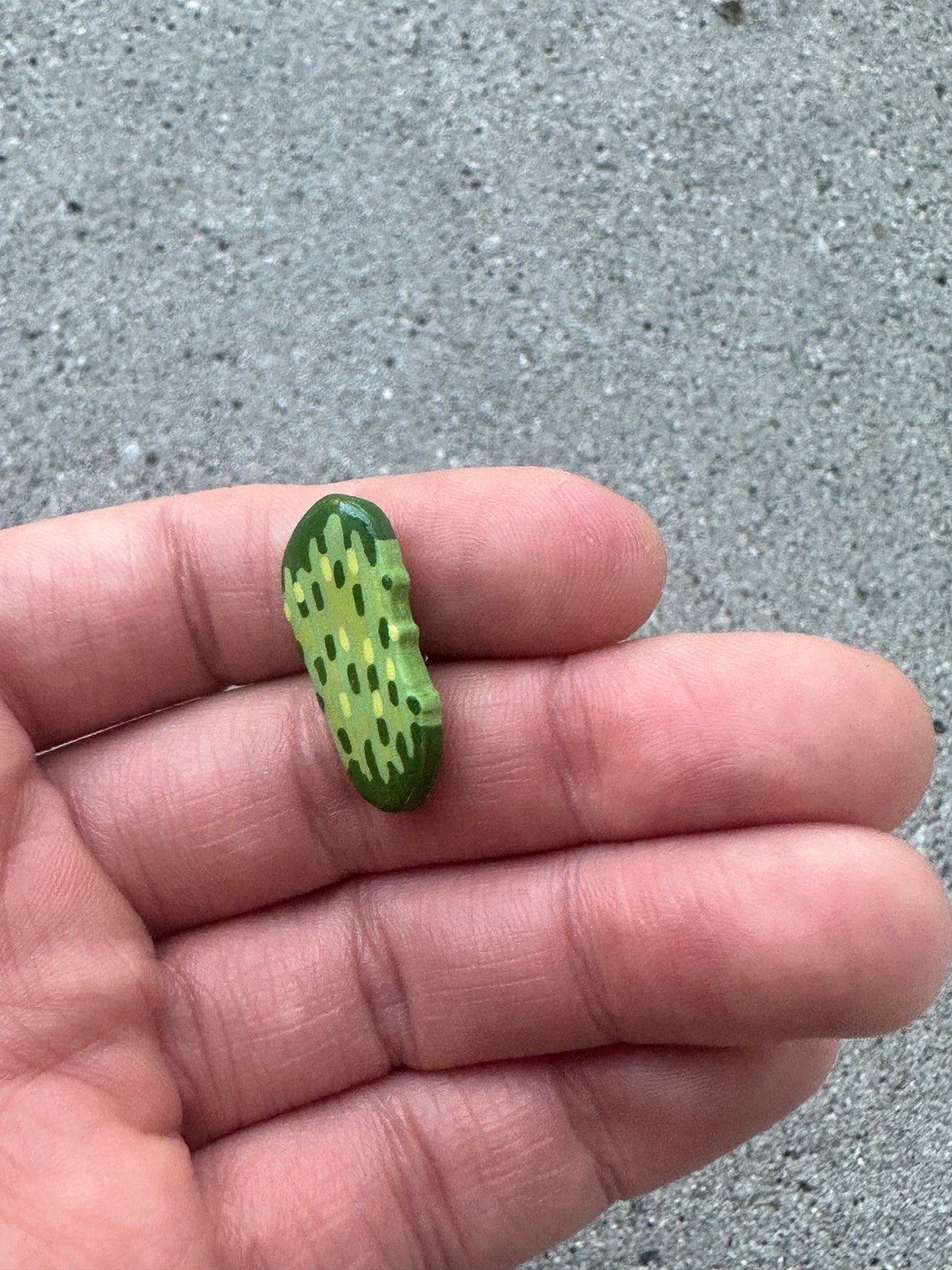 Handmade Polymer Clay Pickle Pin: Whimsical Lapel Brooch - Etsy