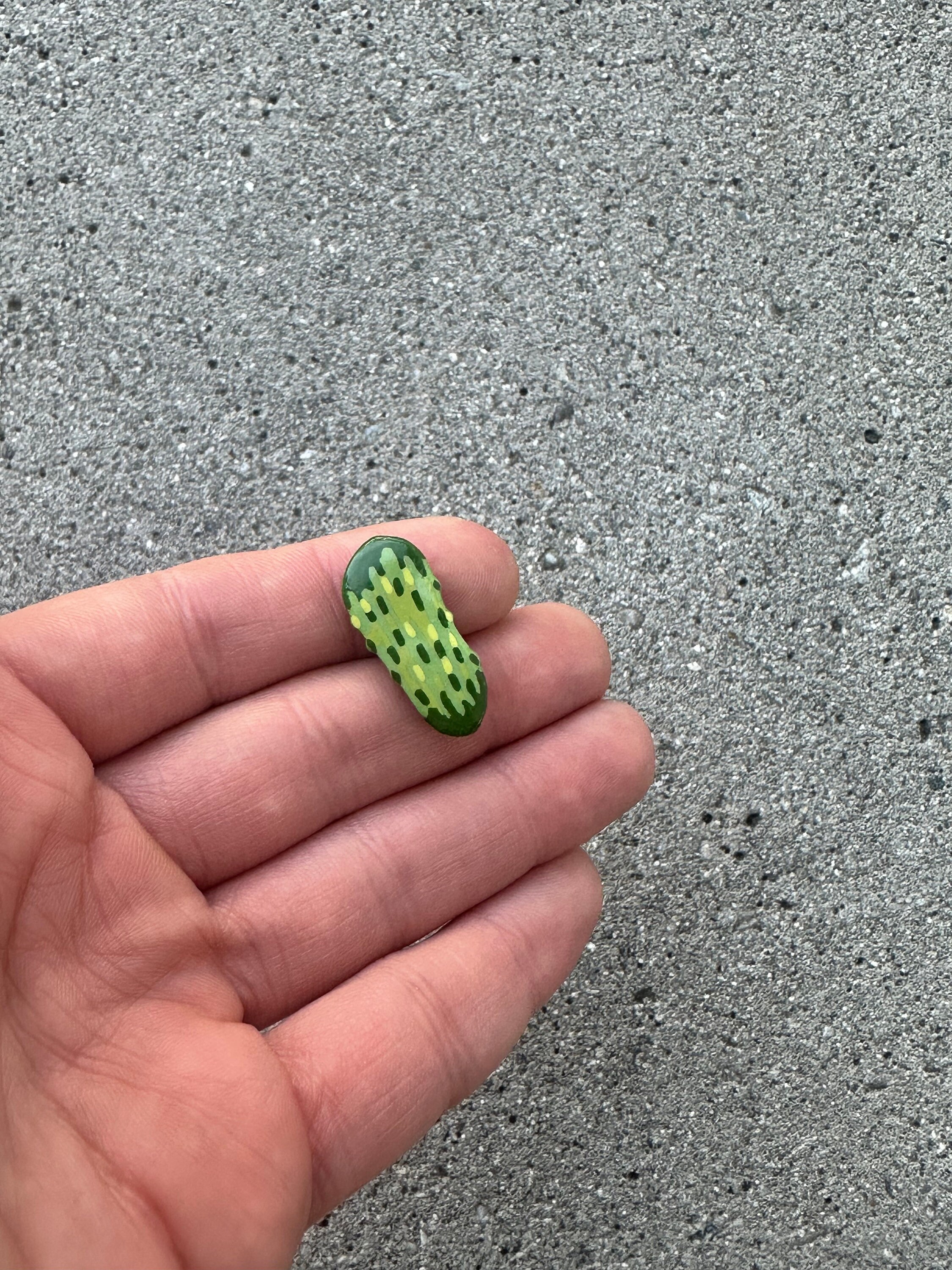 Handmade Polymer Clay Pickle Pin: Whimsical Lapel Brooch - Etsy